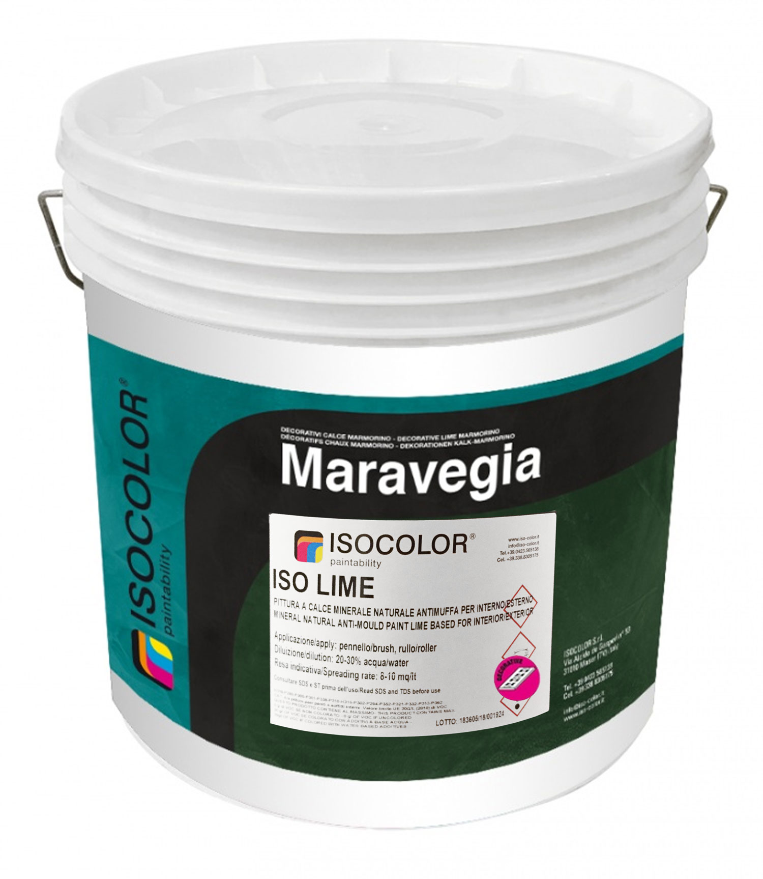 Mineral natural anti-mould paint lime based