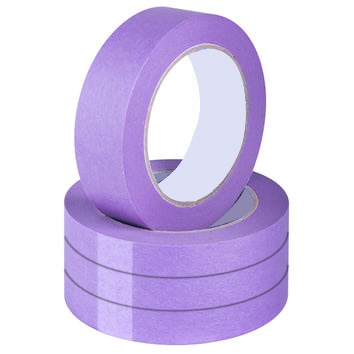 Purple paper tape with low adhesiveness